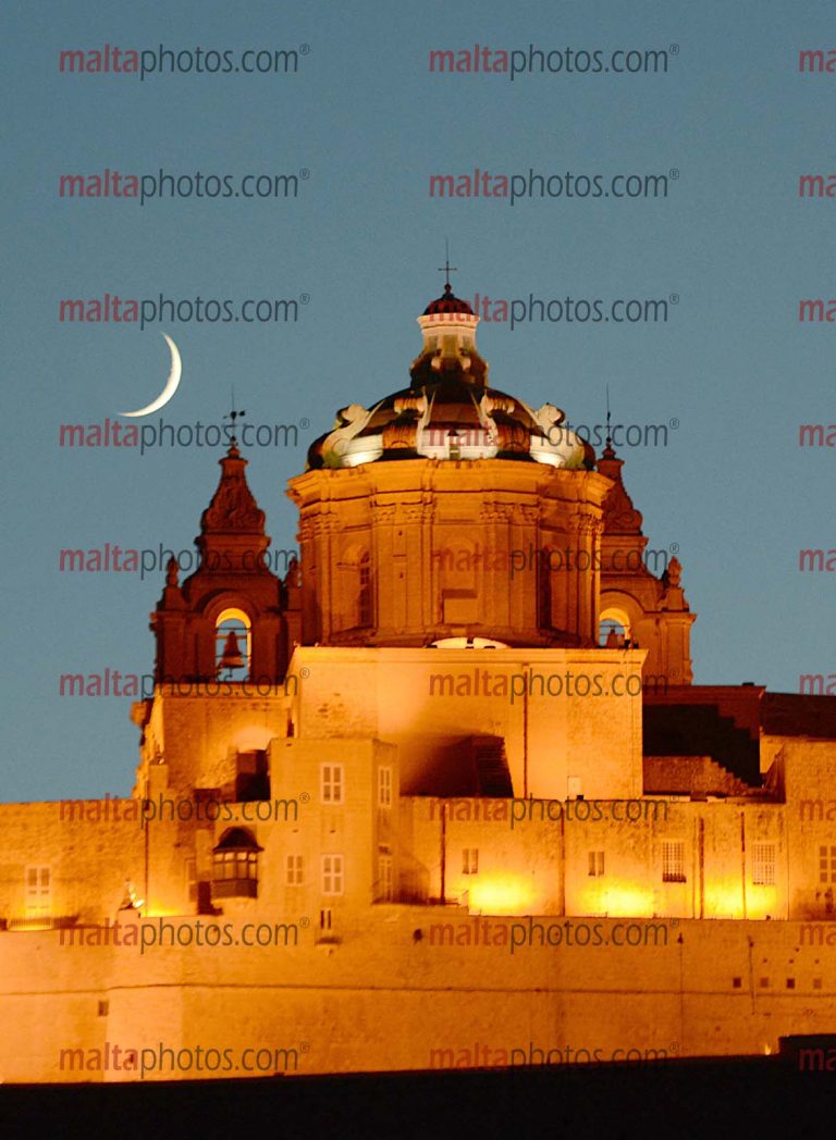 Mdina Cathedral Night - Malta Photos