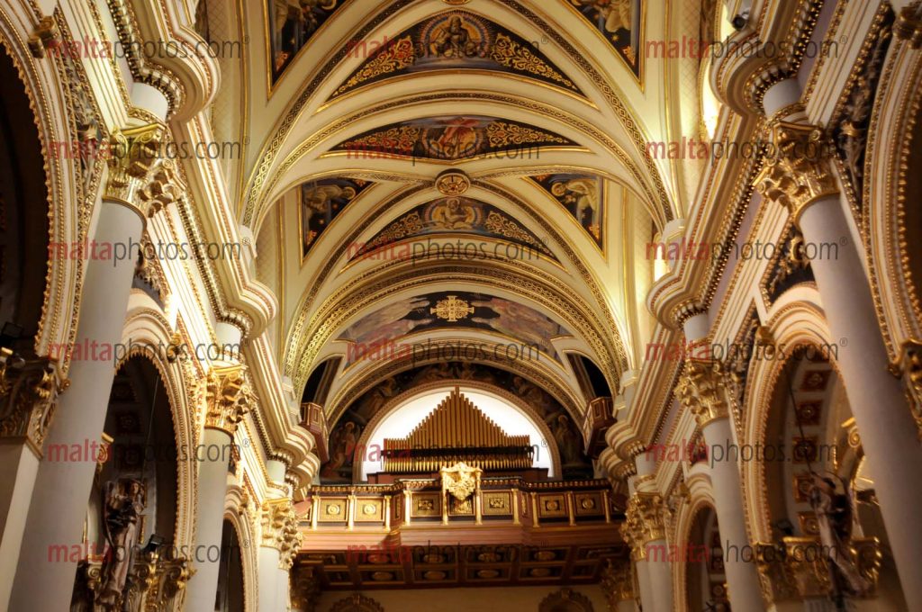 Hamrun Village St Gaetan Parish Church Paintings Roof - Malta Photos