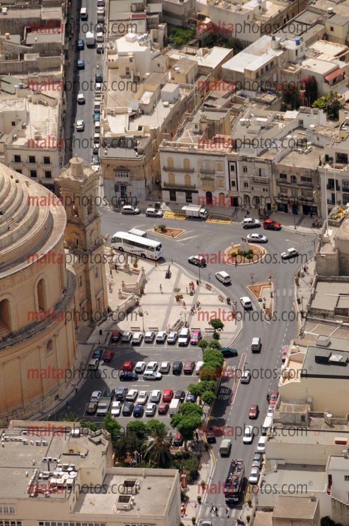 Mosta Parish Church Square Aerial Square Rotunda Religious Religion ...
