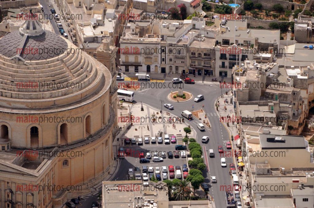 Mosta Parish Church Square Aerial Square Rotunda Religious Religion ...