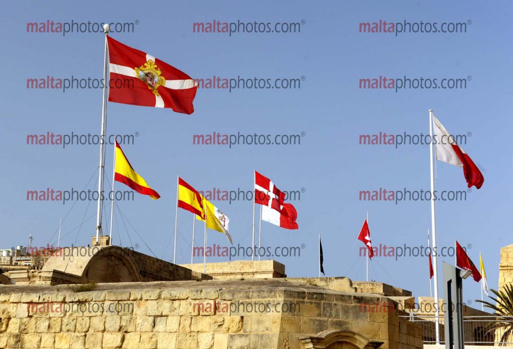 Vittoriosa Birgu Bastions Flags - Malta Photos