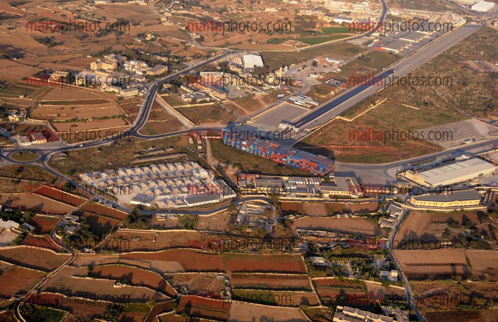 Hal Far Aerial Old Runaway Industrial Estate Factories - Malta Photos