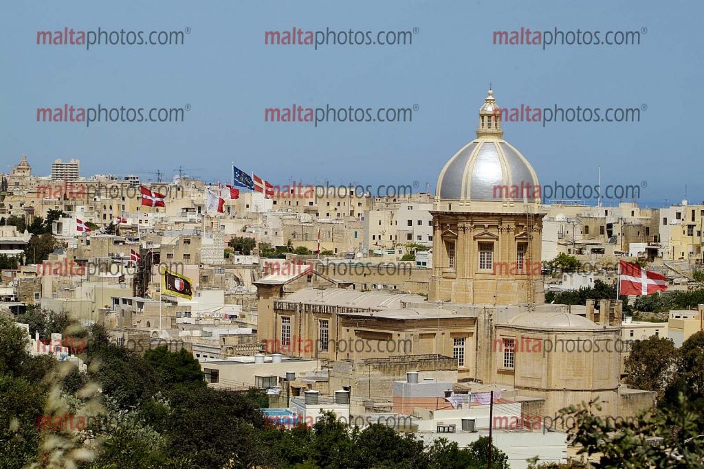 Kalkara Village Parish Church Silver Dome Buildings - Malta Photos