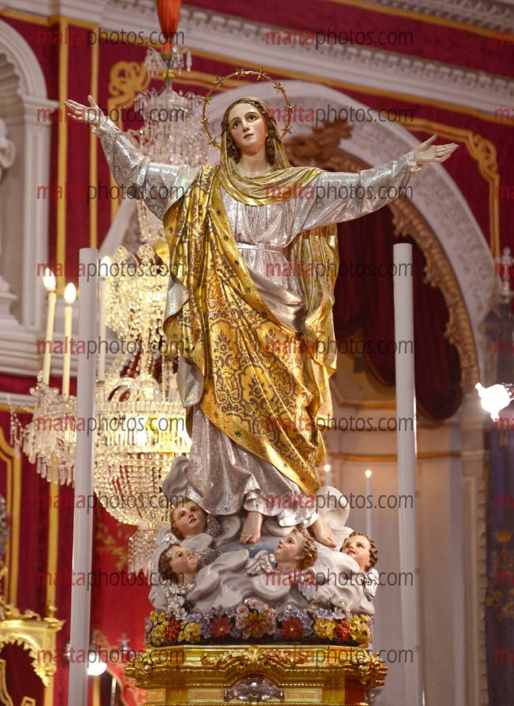 Attard Feast Statue Vara Festa Santa Maria St Mary Religion - Malta Photos