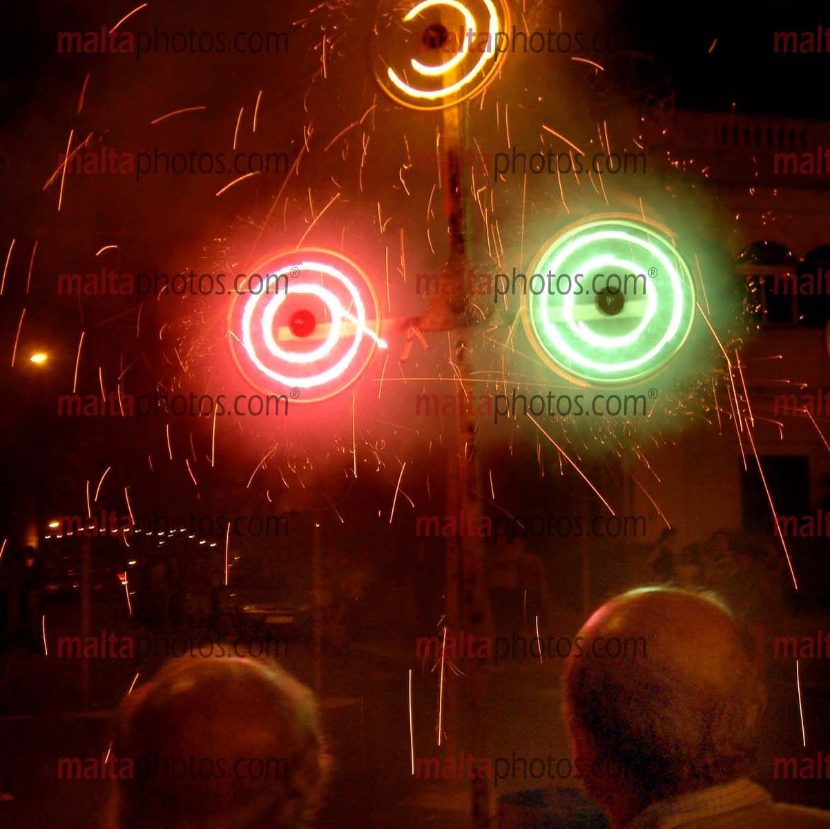Fireworks Crowd Giggifogu Land - Malta Photos
