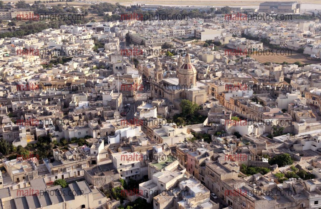 Luqa Village Aerial Parish Church - Malta Photos