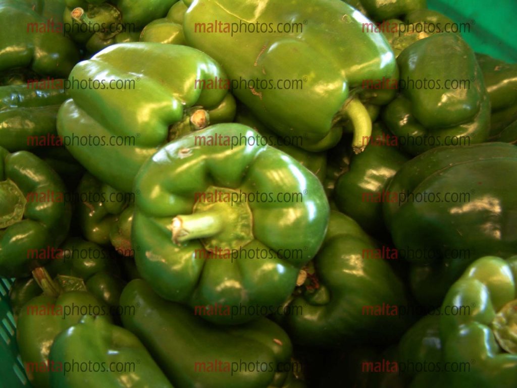 Food Bzar ahdar vegetables Green Pepper - Malta Photos