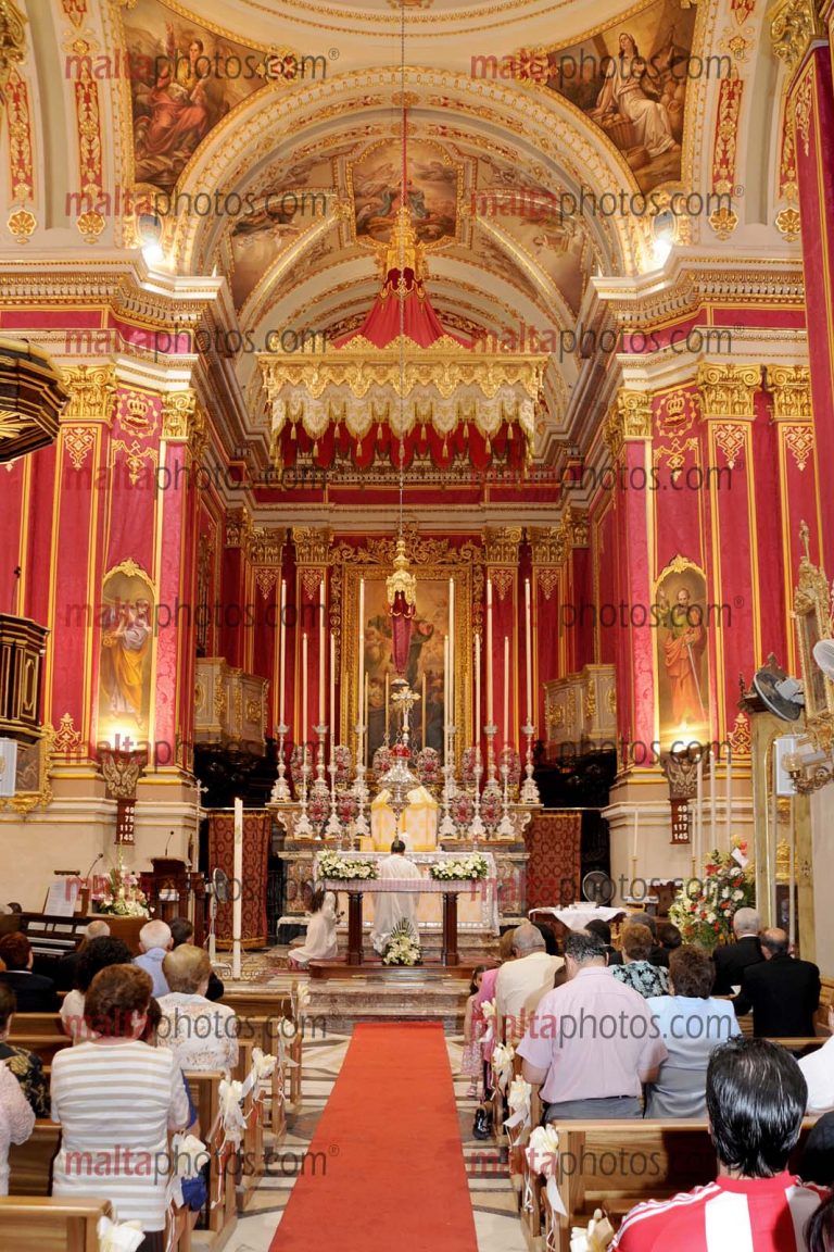 Qrendi Parish Church Interior Feast Religion Religious - Malta Photos