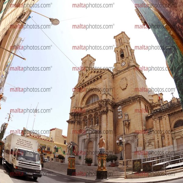 Hamrun Village Sunset St Gaetan Parish Church - Malta Photos