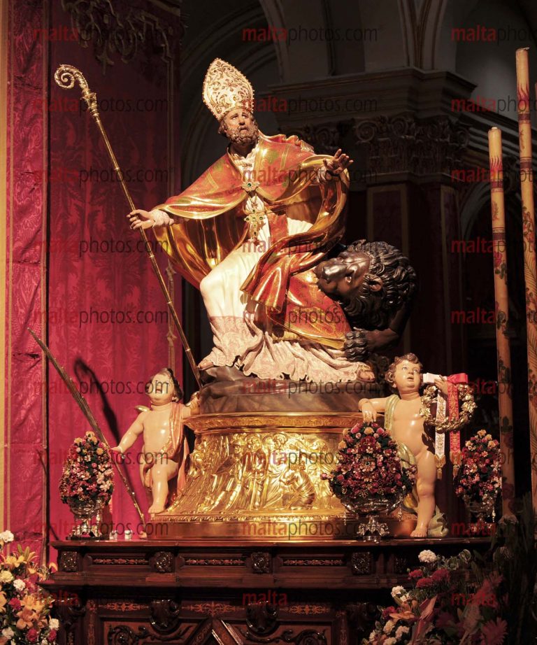 Church St Publius Statue Vara Floriana Religion Religious - Malta Photos