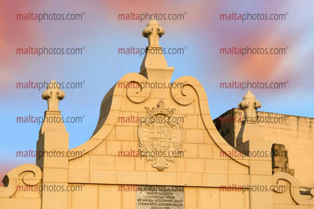 Fleur De Lys Wignacourt Arch Arches Monument Architecture - Malta Photos