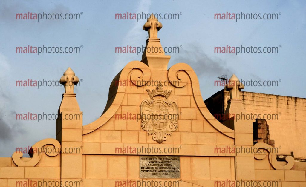 Fleur De Lys Wignacourt Arch Arches Monument Architecture - Malta Photos