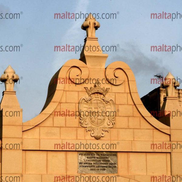 Fleur De Lys Wignacourt Arch Arches Monument Architecture - Malta Photos