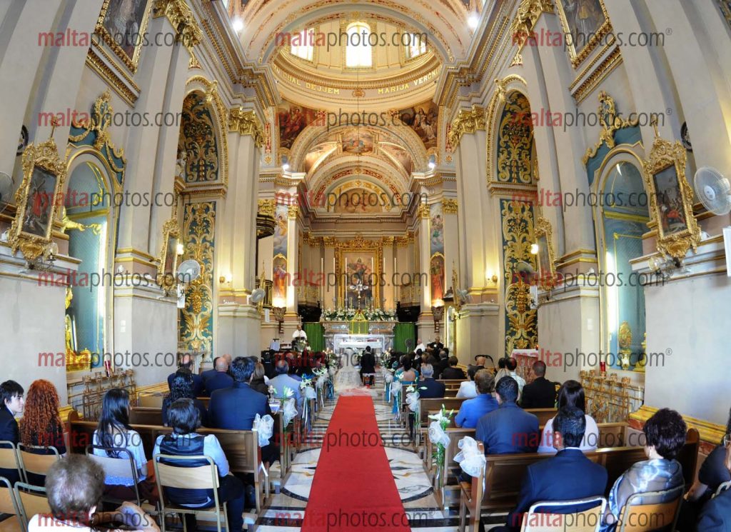 Qrendi Parish Church Interior People - Malta Photos