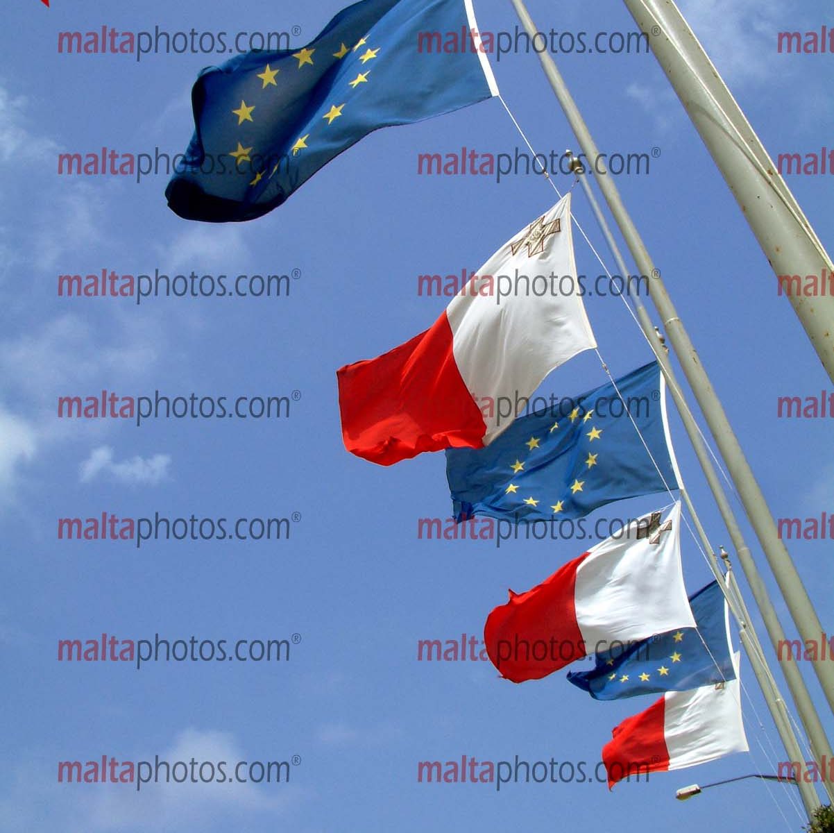 Flags Malta EU European Union - Malta Photos