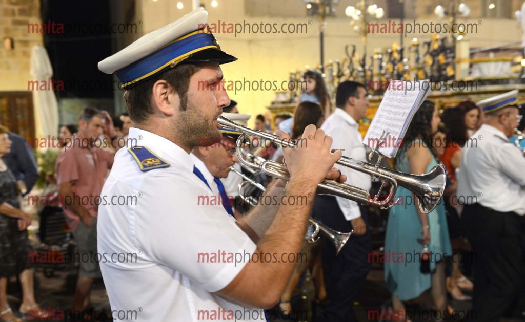 Xaghra Gozo People Marija Bambina Festa Holy Procession Bandisti Band ...