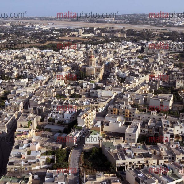 Luqa Village Aerial Parish Church - Malta Photos
