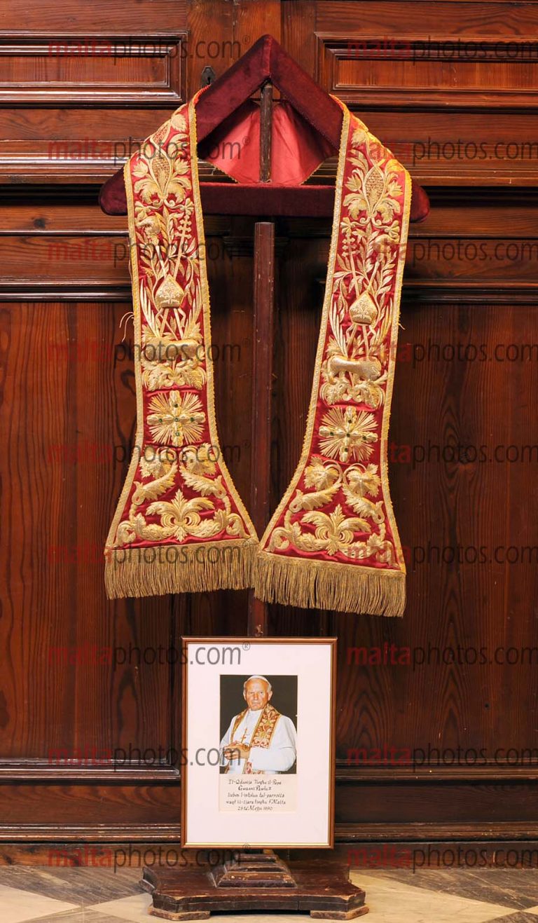 Church Stole Pope John Paul II Liturgical Handmade Garments Sacret ...