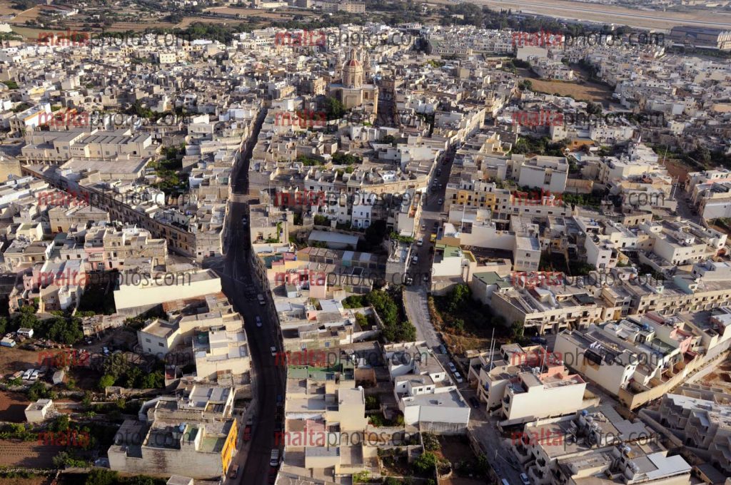 Luqa Village Aerial Parish Church - Malta Photos