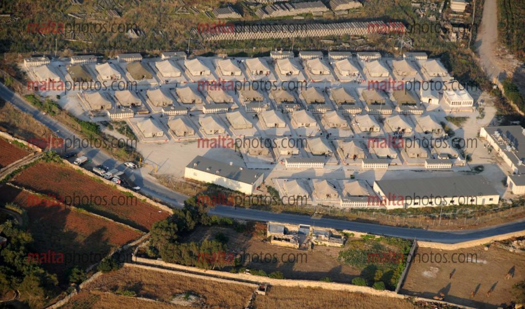 Hal Far Aerial Tents Immigrants - Malta Photos