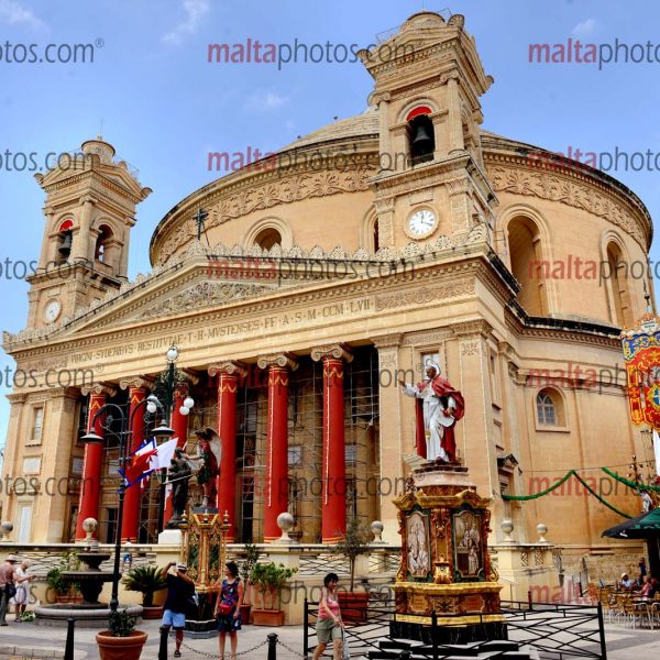 Mosta Parish Church Rotunda Feast Santa Marija St Mary Banners ...