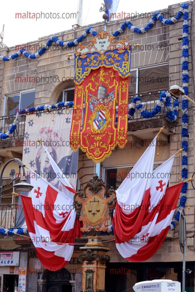 Mosta Street Decorations Banners Bandalori Religion Religious - Malta ...