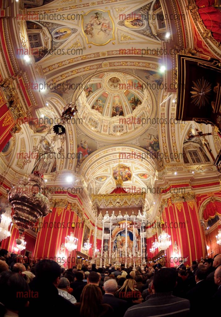Cospicua Bormla Feast Festa Church Interior Kuncizzjoni Immaculate ...