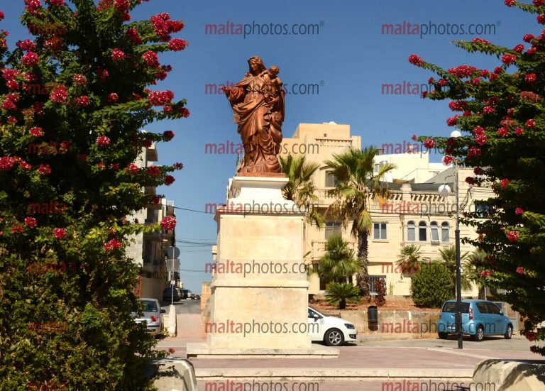 Fgura Monument Holy Mary Statue Religion Religious - Malta Photos