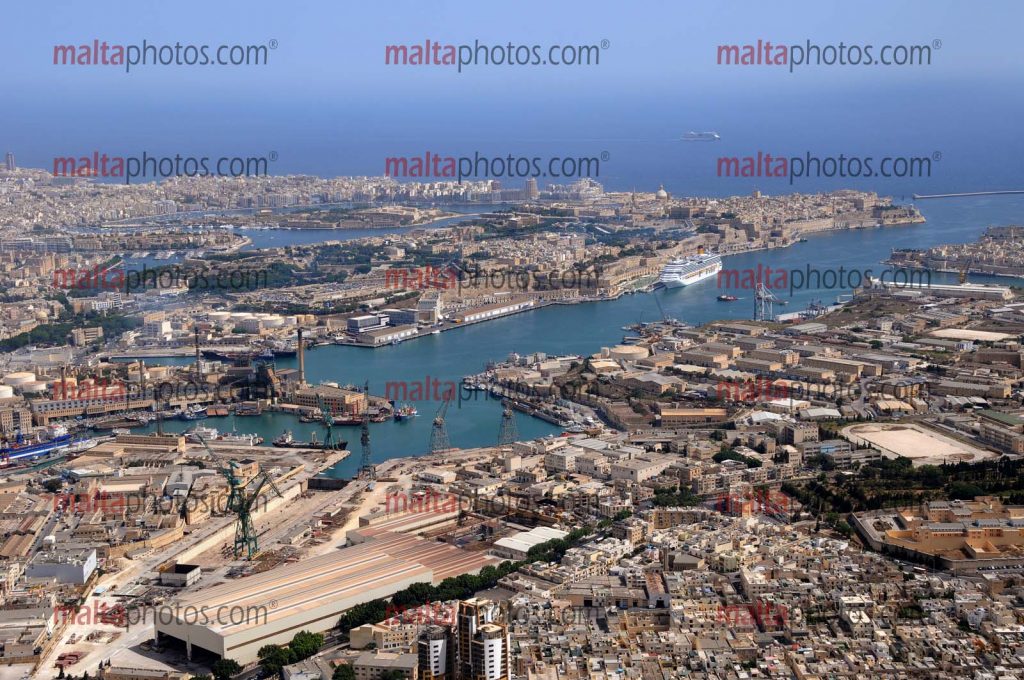 Marsa Aerial Ship Building Harbour - Malta Photos