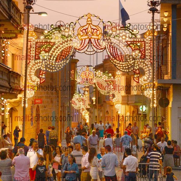 Xaghra Gozo Feast Festa Street Decorations - Malta Photos