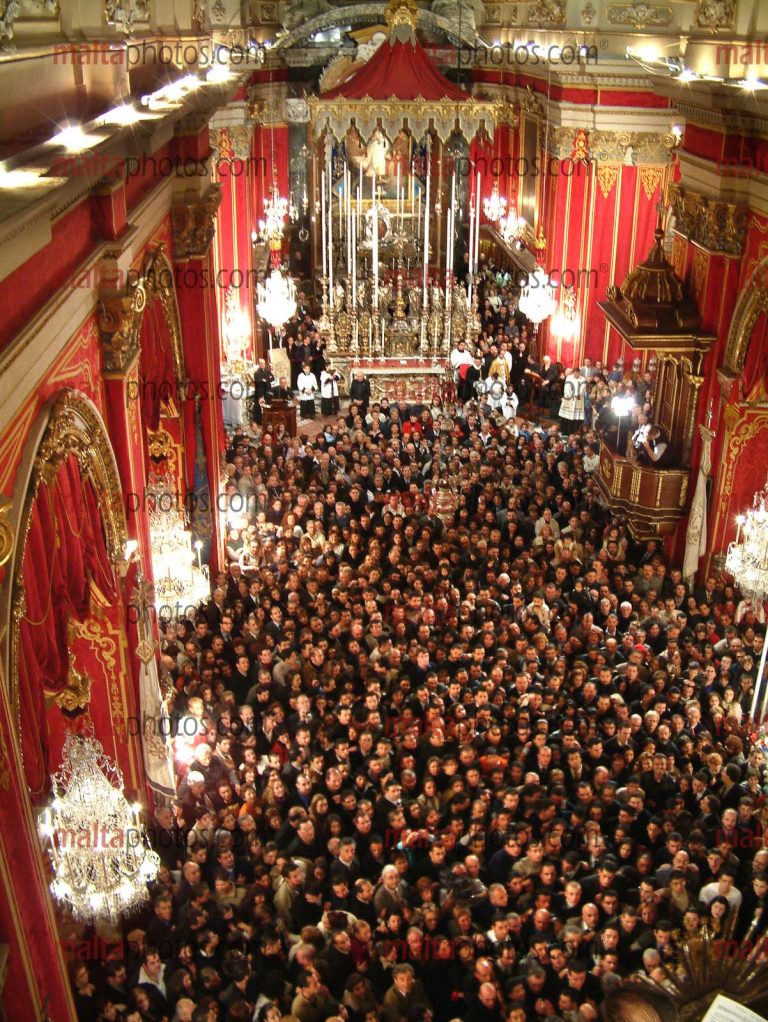 Cospicua Bormla Kuncizzjoni Immaculate Conception Crowd Church interior ...