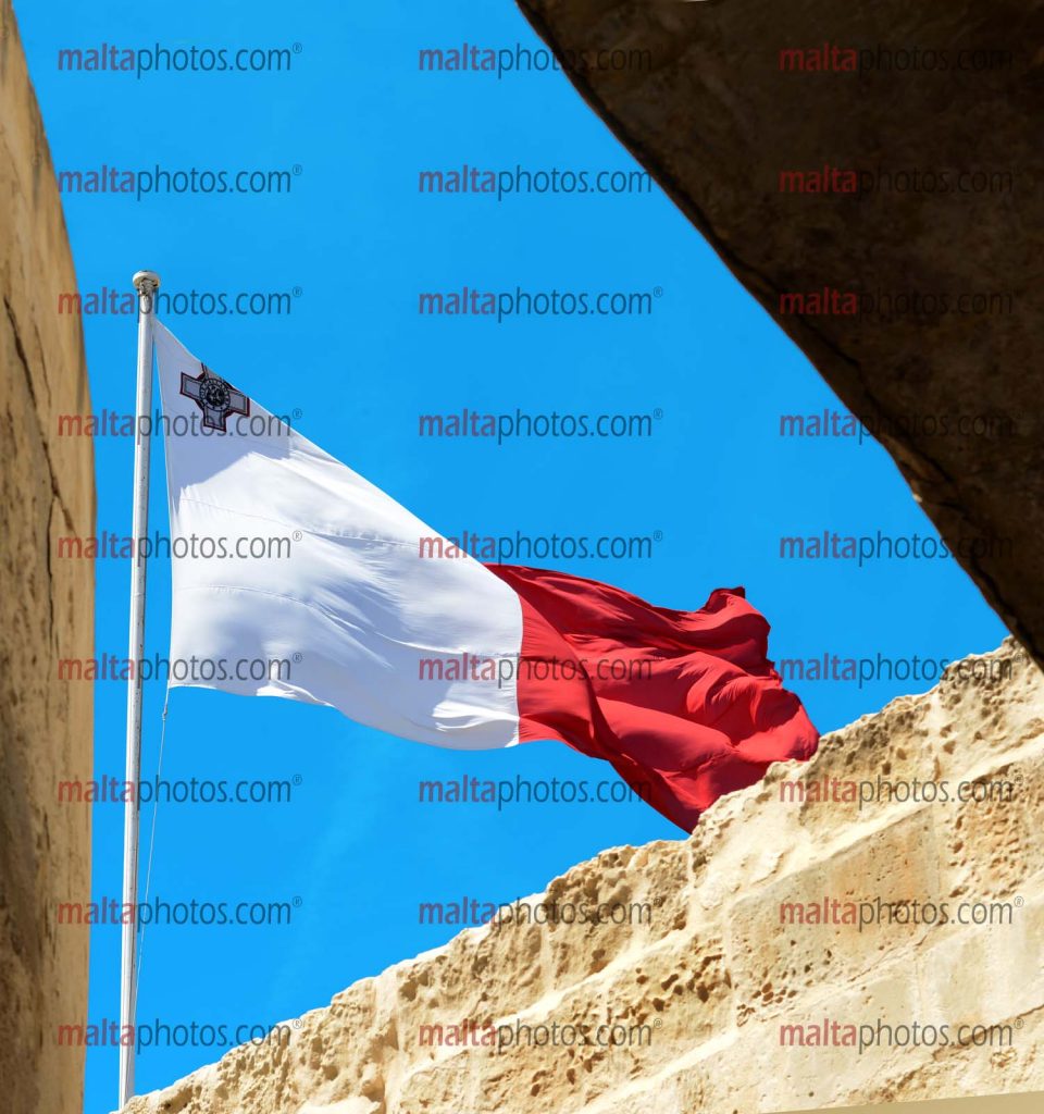 National Flag of Malta George Cross - Malta Photos