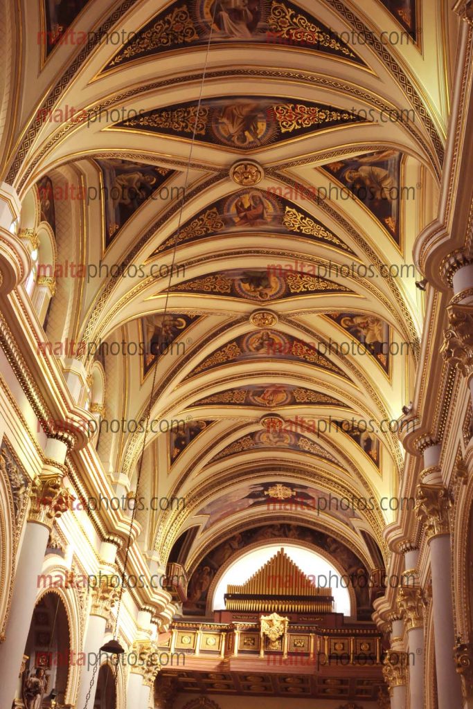 Hamrun Village St Gaetan Parish Church Paintings Roof - Malta Photos