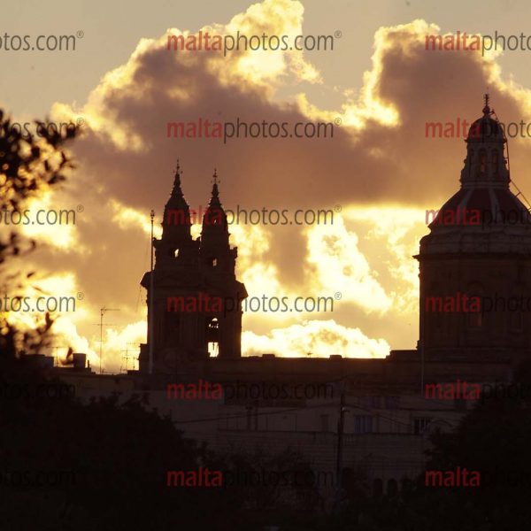 Luqa Parish Church Sunset - Malta Photos