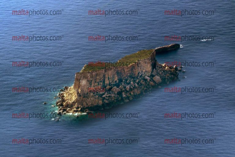 Filfla Aerial Island Sea - Malta Photos