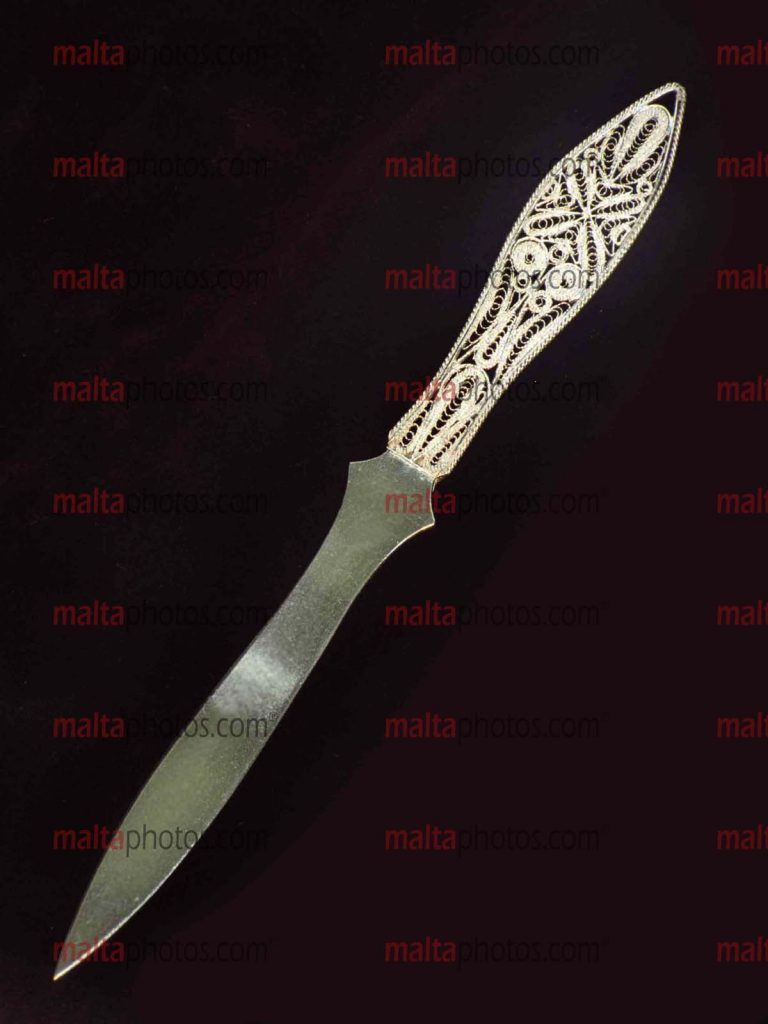 Maltese Filigree Silver Crafts Paper tool - Malta Photos