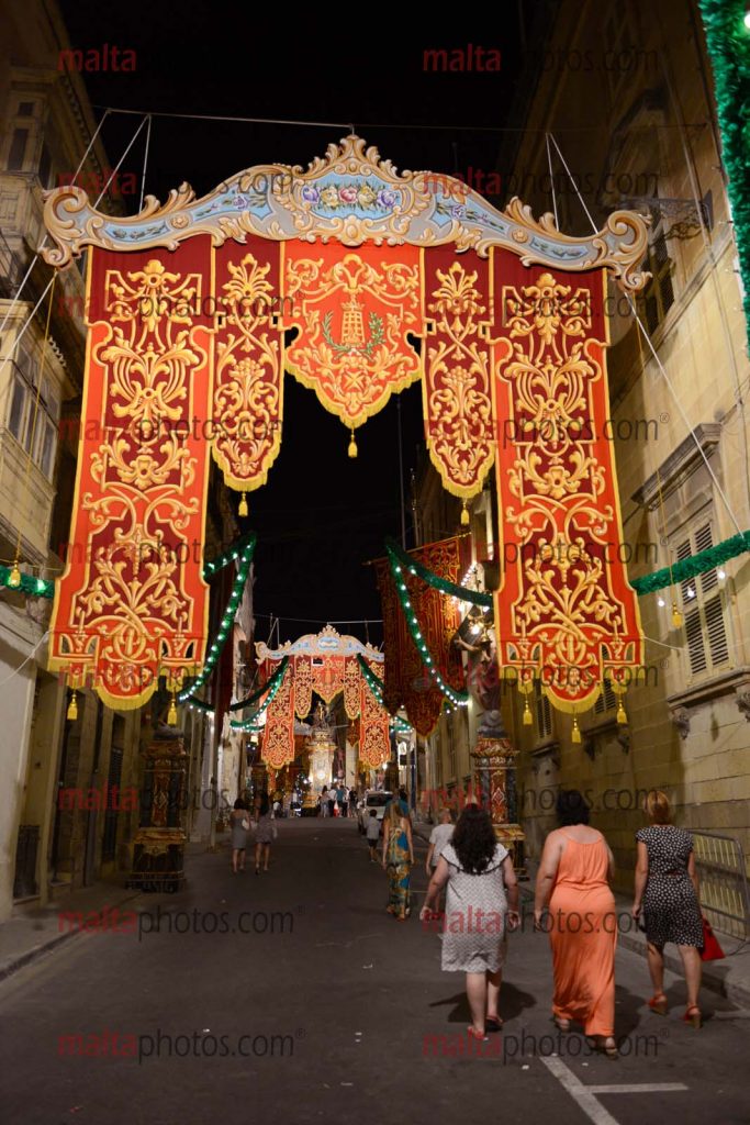Birgu Festa Feast Street Banners Bandalori People - Malta Photos