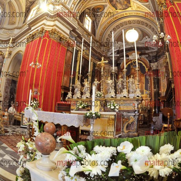 Cospicua Bormla Parish Church Dome Interior Architecture Religion ...