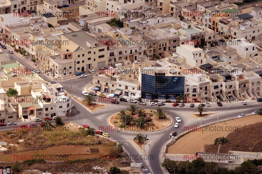 Lija Aerial Buildings Village Roundabour Roads - Malta Photos