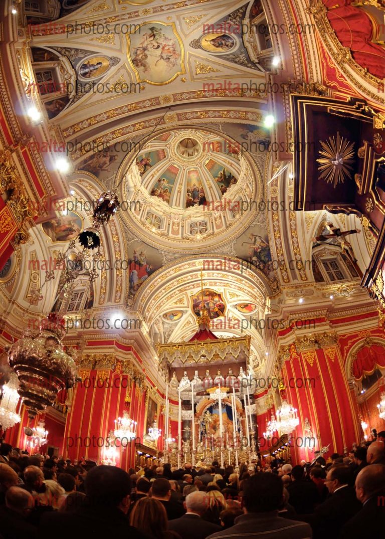Cospicua Bormla Parish Church Dome Interior Architecture Religion ...
