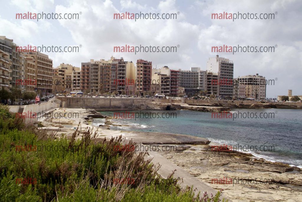 Sliema High Rise Buildings Coast Road - Malta Photos