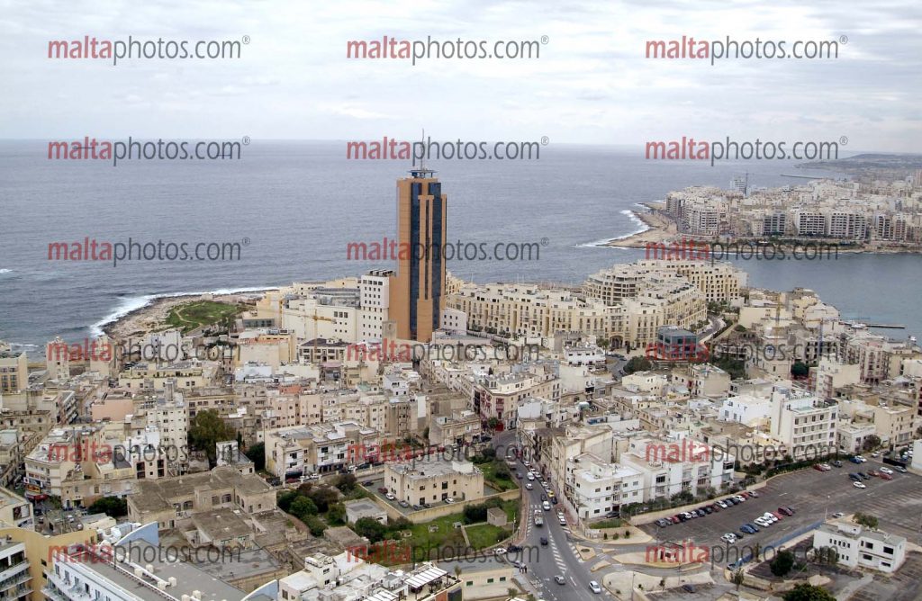 St Julians Aerial Hilton High Rise Building - Malta Photos