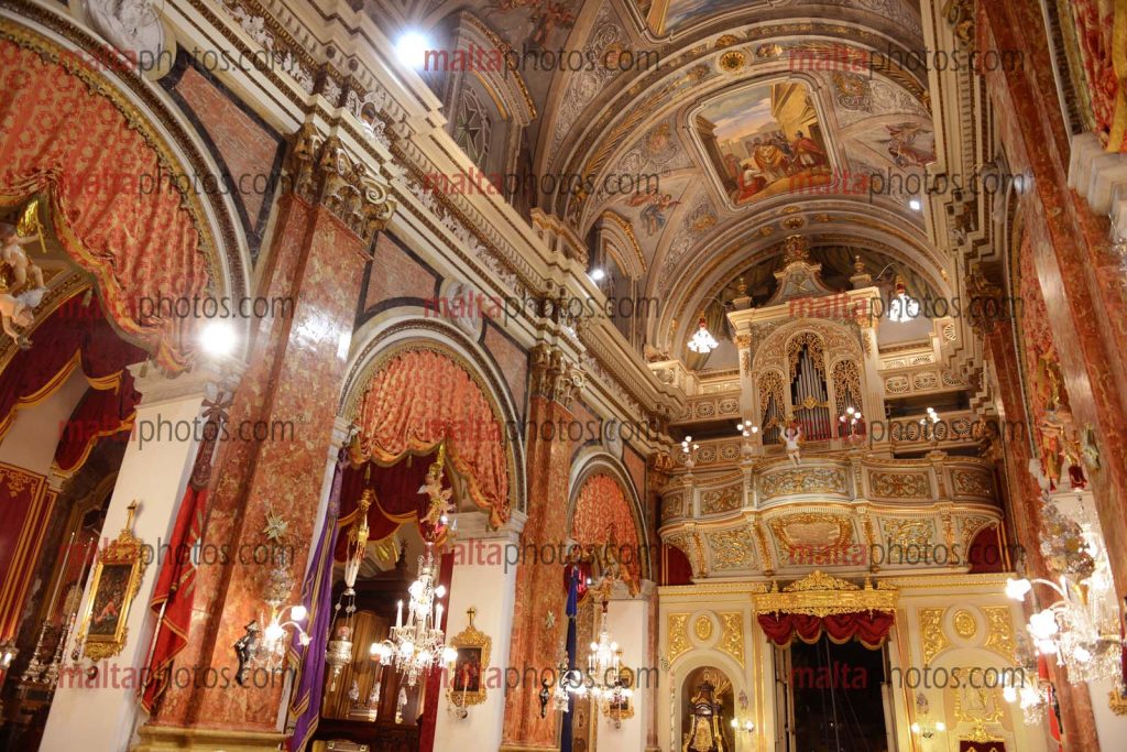 Birgu Parish Church San Lawrenz St Lawrence Feast Festa Interior ...