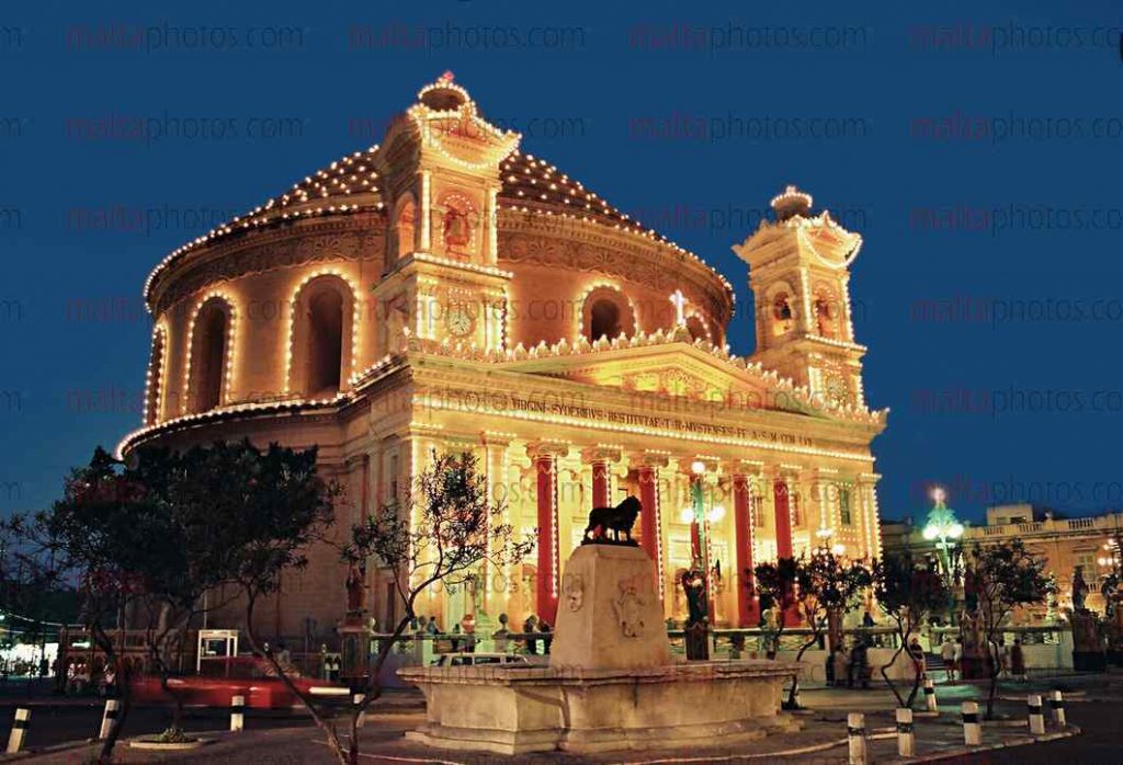 Mosta Parish Church Rotunda Religion Religious Feast St Mary Festa ...
