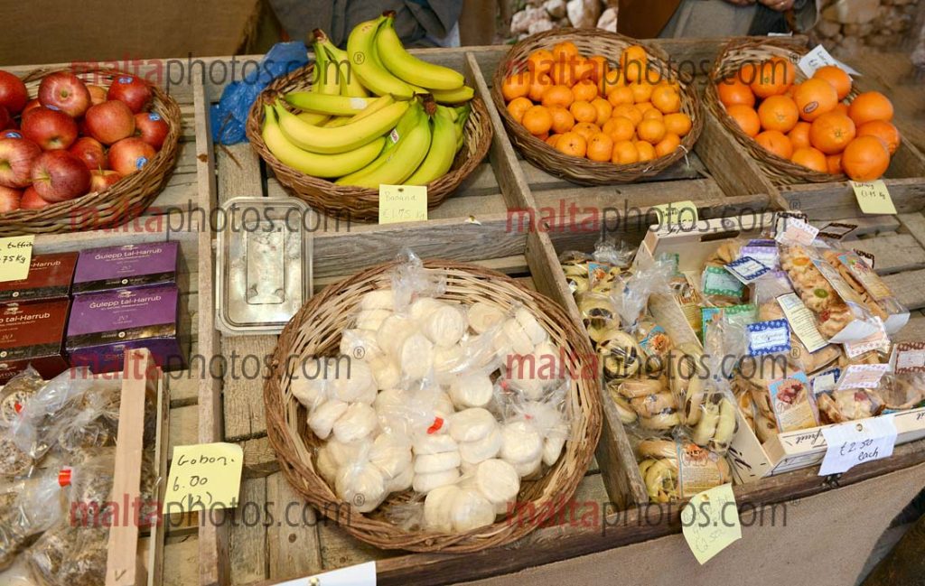 Food Traditional Fruit Gbejniet Gozo Cheese Banana Organges Tangerine ...