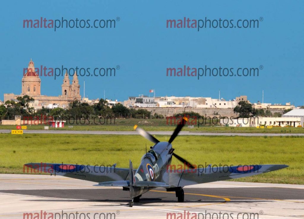 Spitfire WWII Vintage Aircraft Luqa Church RAF Royal Air Force - Malta ...
