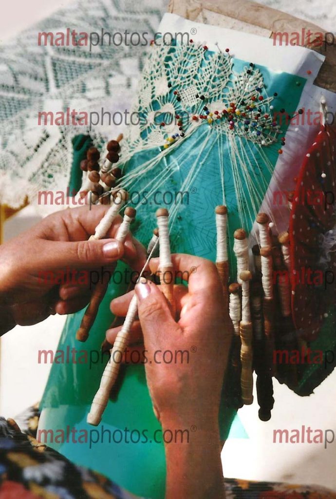 Lace Bizzilla Making Crafts Traditional Combini Detail Gozo Folklore ...