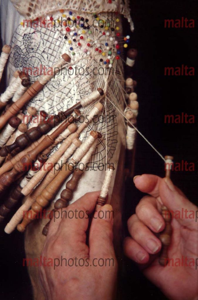 Lace Bizzilla Making Crafts Traditional Combini Detail Gozo Folklore ...